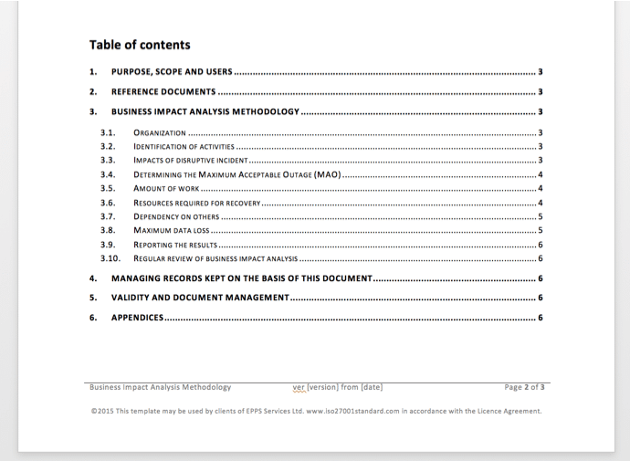 ISO 22301 Documentation Toolkit