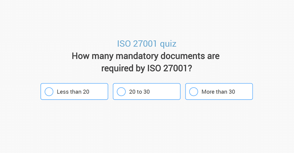 How many mandatory documents are required by ISO 27001?