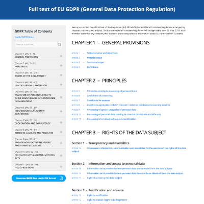 EU GDPR Documentation Toolkit