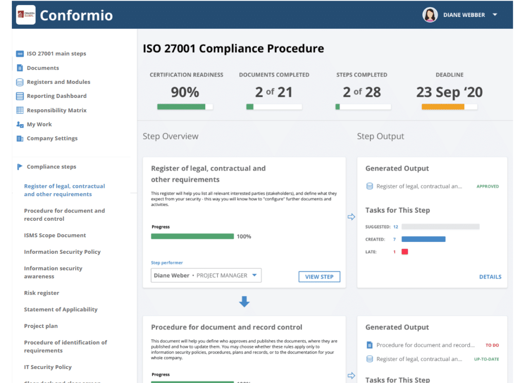 Select the right ISO 27001 information security management software