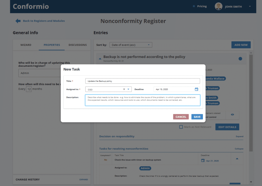 Case study: Use an online compliance software to solve ISO 27001 ...