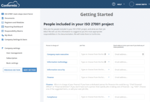User access management in an ISO 27001 project
