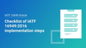 Where to start with IATF 16949? | Free materials on Advisera