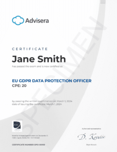 Data Protection Officer Course: GDPR DPO Training Online | Advisera