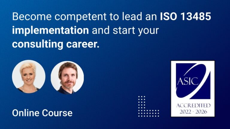 Free ISO 13485 Lead Implementer Online Course | Advisera Training