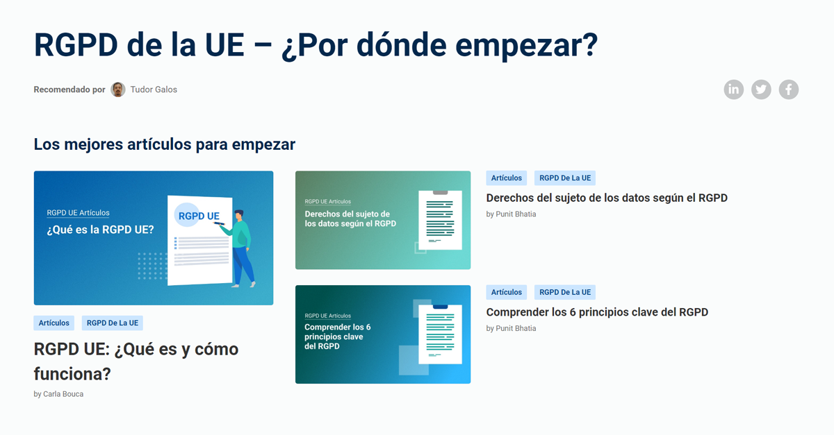 ¿Por dónde empezar con el RGPD de la UE? | Materiales gratuitos en Advisera
