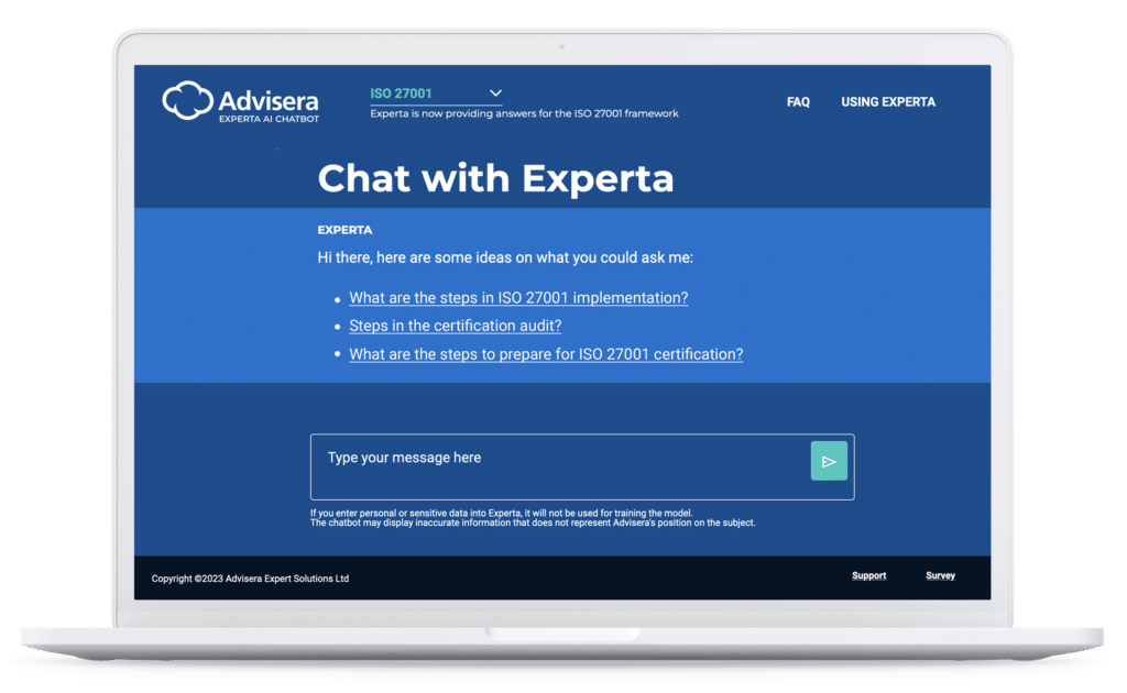 Experta – The First AI Chatbot Specialized for ISO 27001, 9001, 14001 ...