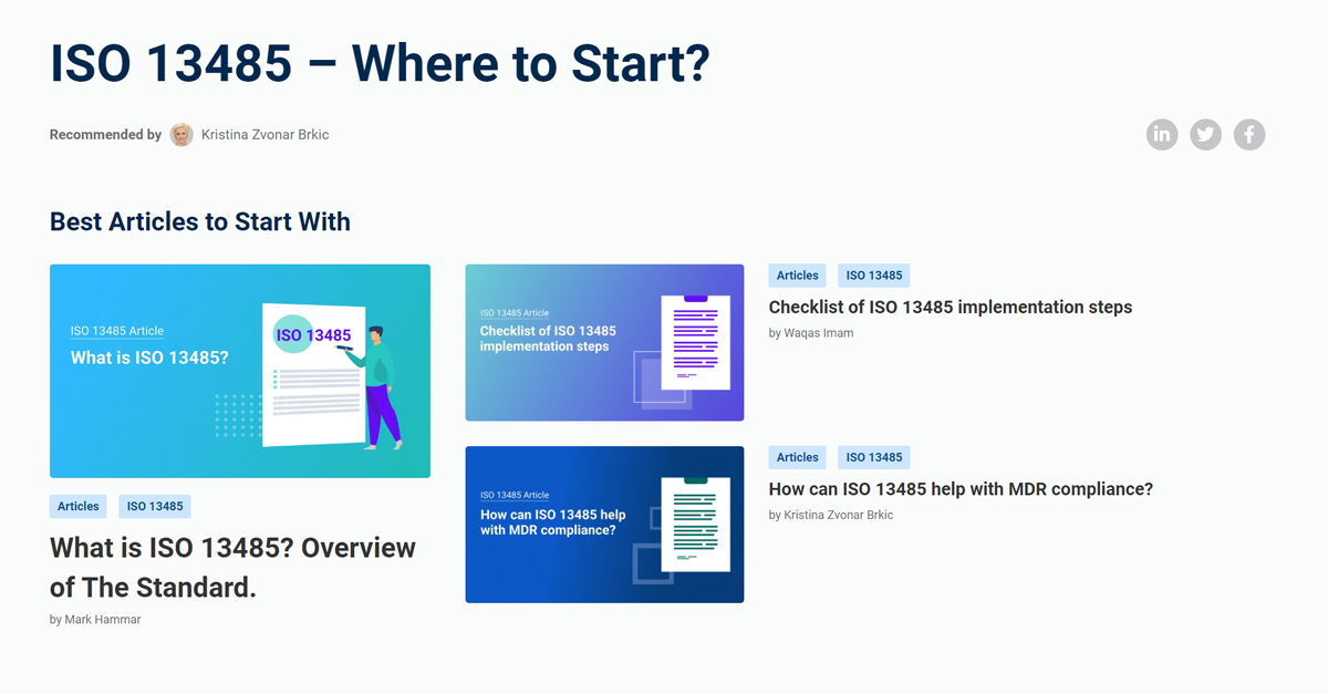 Where to start with ISO 13485? | Free materials on Advisera