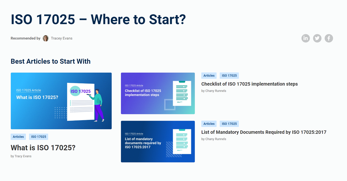 Where to start with ISO 17025? | Free materials on Advisera