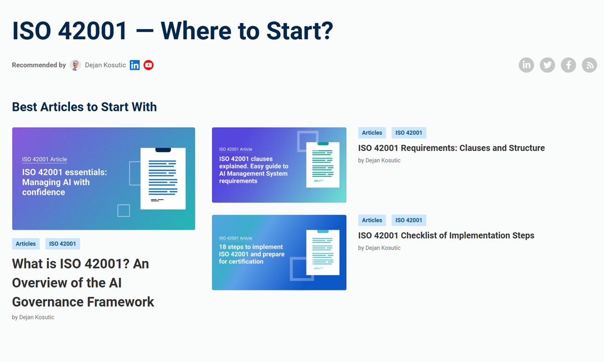 Where to start with ISO 42001? | Free materials on Advisera