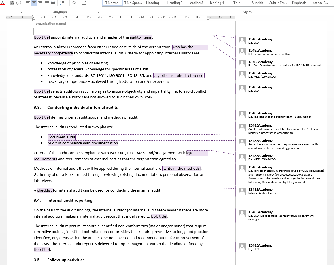 Iso 13485 Internal Audit Checklist Currentvast