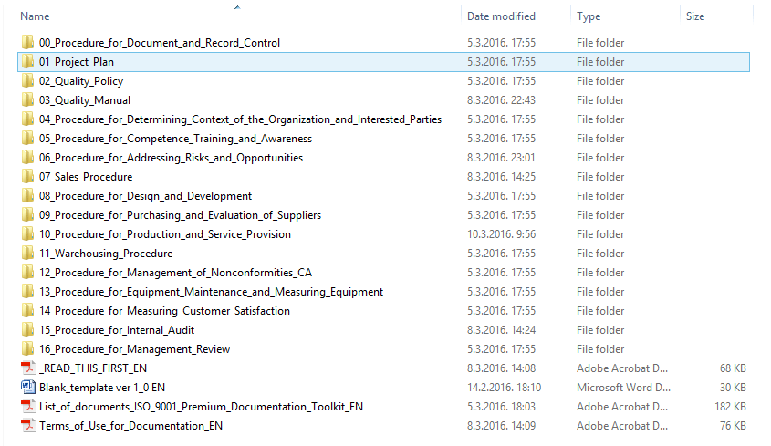 ISO 9001:2015 Premium Documentation Toolkit