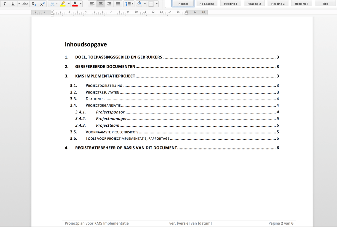 ISO 9001:2015 Documentatie Toolkit