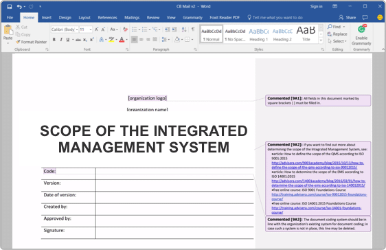 ISO 9001:2015 & ISO 14001:2015 Integrated Documentation Toolkit