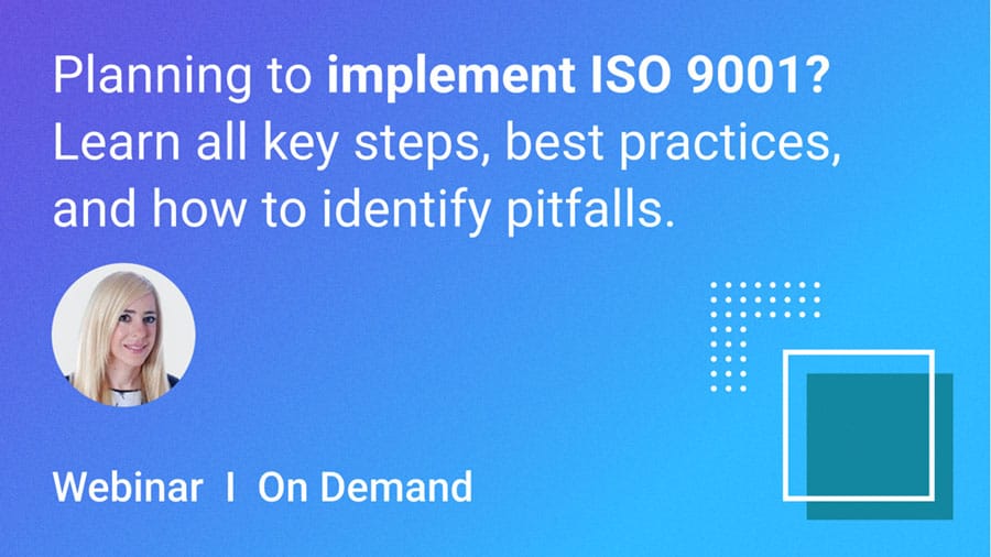 Overview of ISO 9001 implementation steps [free webinar on demand]