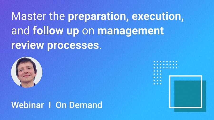 ISO 9001 management review - How to perform it [free webinar]