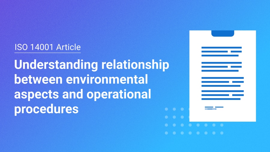 ISO 14001 environmental aspects and operational procedures