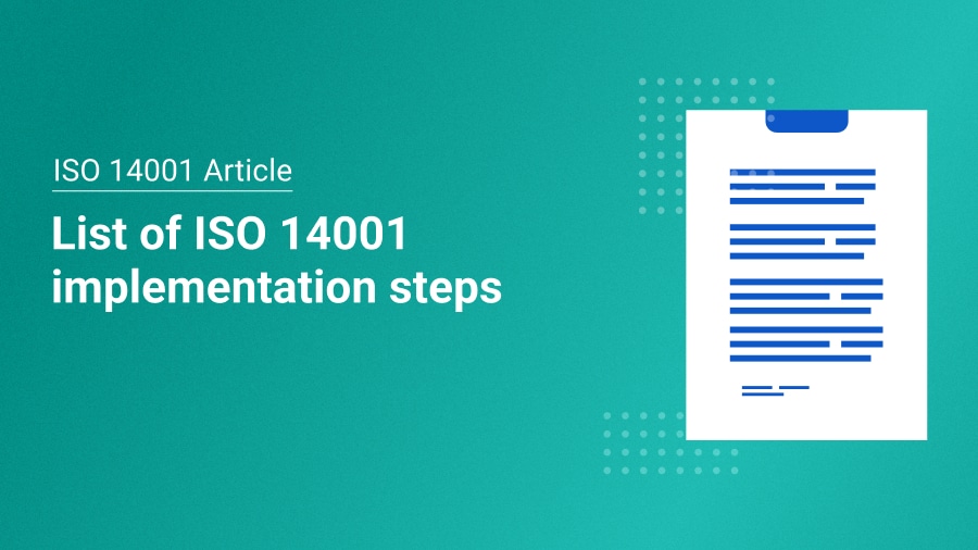 ISO 14001: Checklist of the implementation & certification steps
