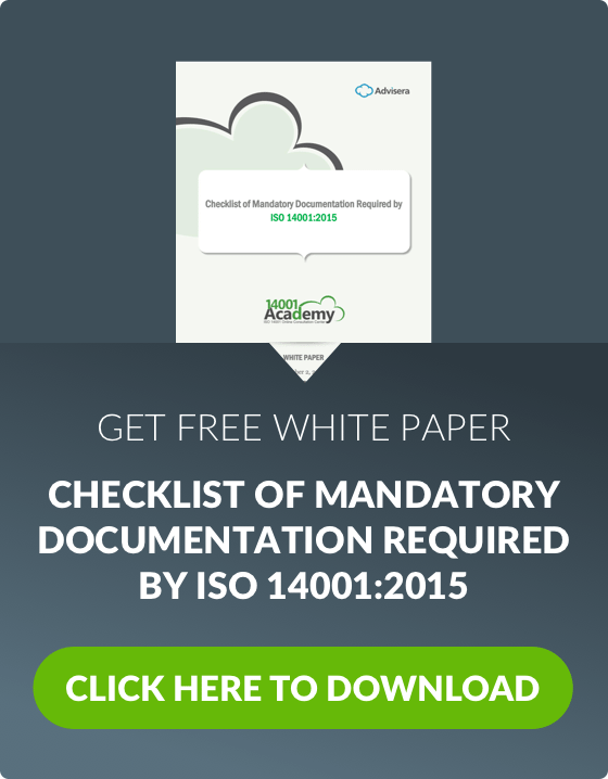 ISO 14001:2015 documents: List of mandatory policies & procedures
