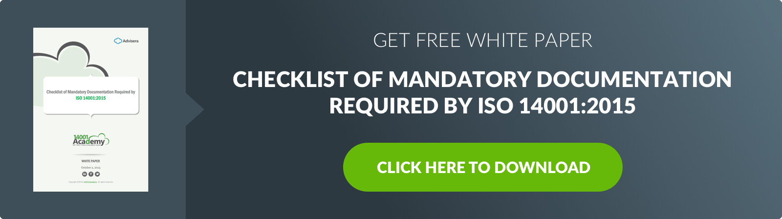 ISO 14001:2015 documents: List of mandatory policies & procedures