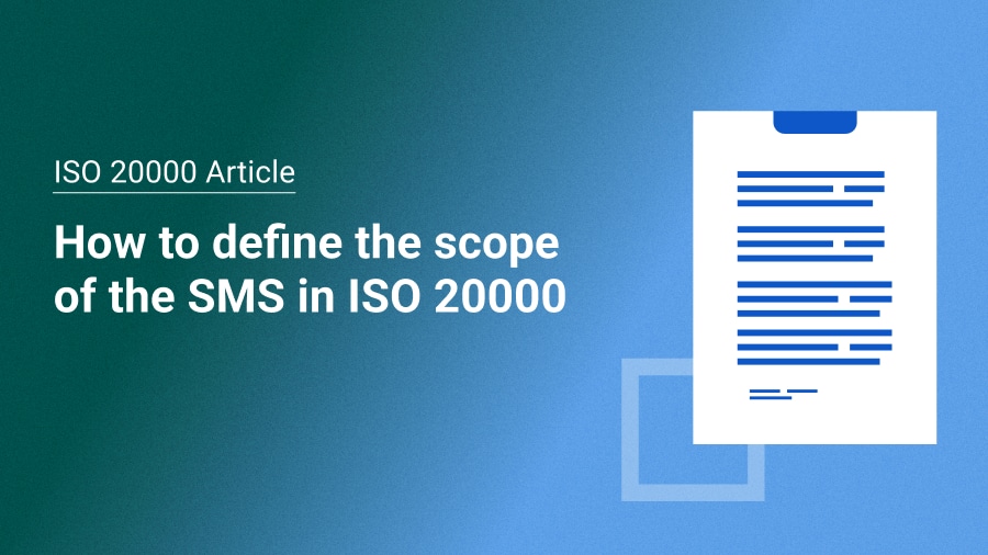 ISO 20000 – How to define the scope of the SMS