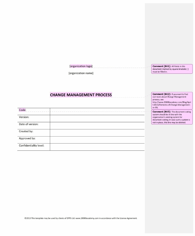 ITIL V3 change management