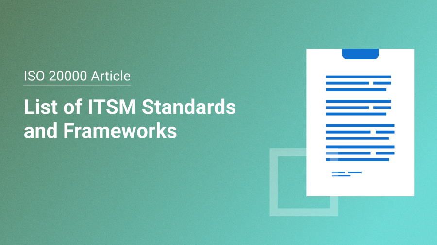 ITSM Standards and Frameworks