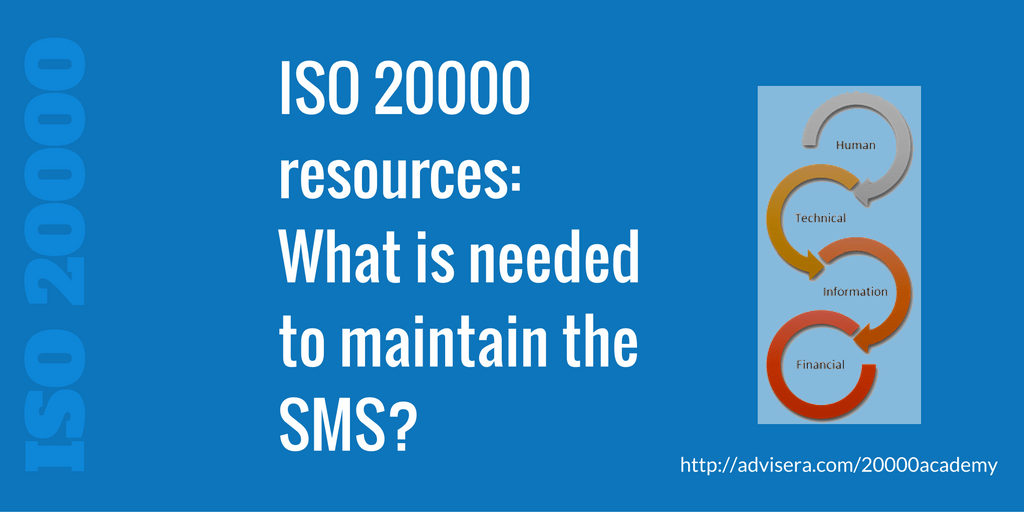 ISO 20000 resources – What is needed to maintain the SMS?