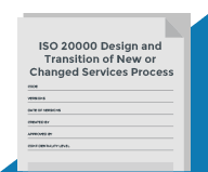 ISO 20000 Design and Transition of New or Changed Services