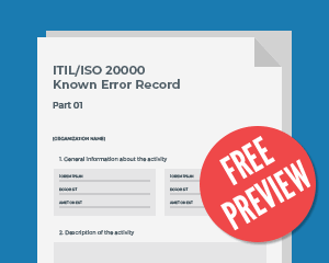 ITIL and ISO 20000 – Known Errors and Known Error Database