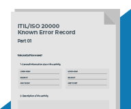 ITIL and ISO 20000 – Known Errors and Known Error Database